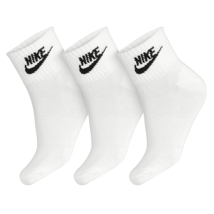Meia Nike Everyday Essential - Pack Com 3 Pares Branca - ProSpin.com.br